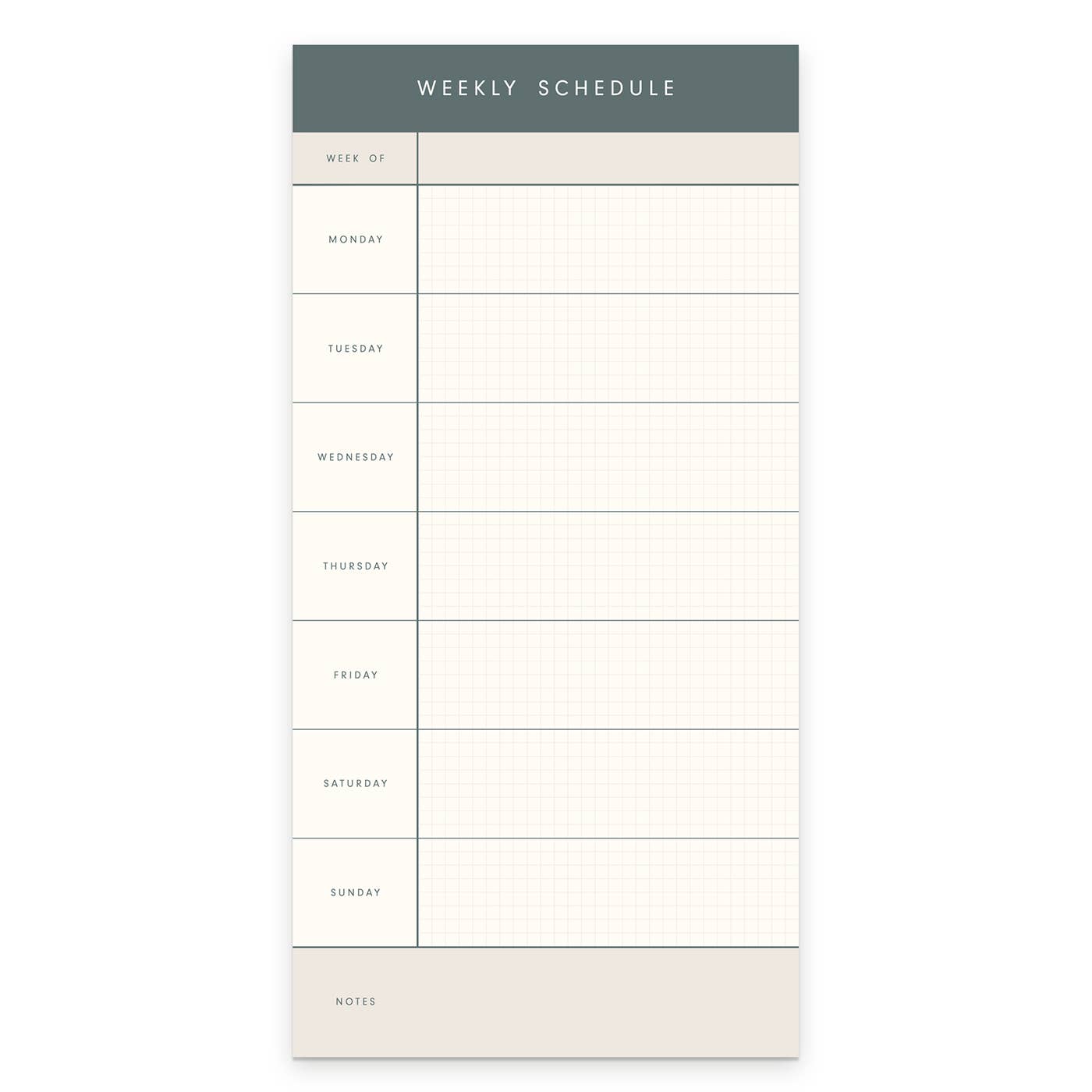 Weekly Schedule Notepad – Three Painted Arrows